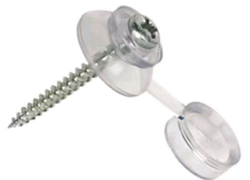 100 CORRUGATED ROOF SHEET FIXING 2" ROOFING SCREWS AND CLEAR STRAP CAPS ...