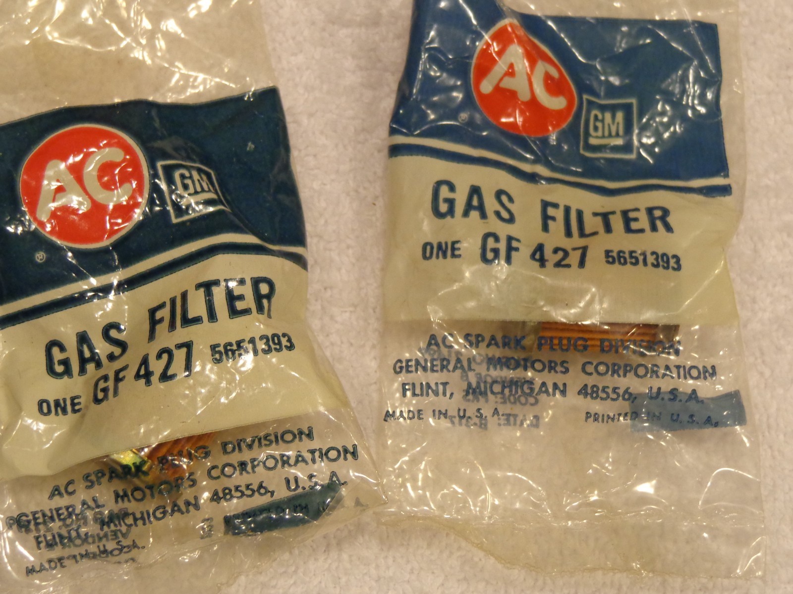 (1)....‘NOS’ AC Gasoline Filter GF-427......GM #5651393......1969-1970 ...