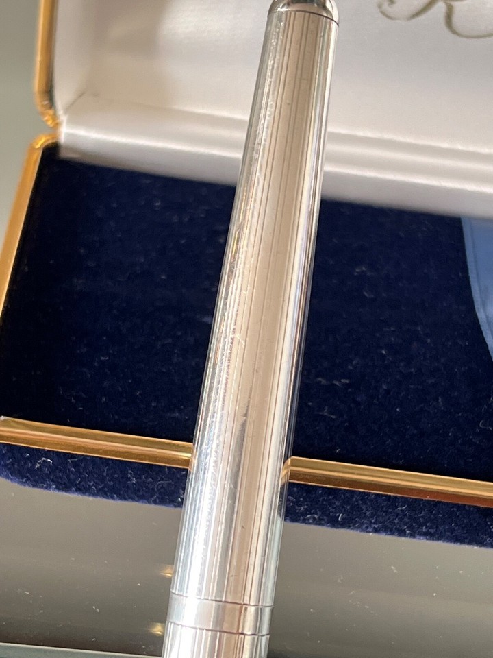 🔴 TESORI penna stilografica ARGENTO 925 MASSICCIO iridium Point Germany ...