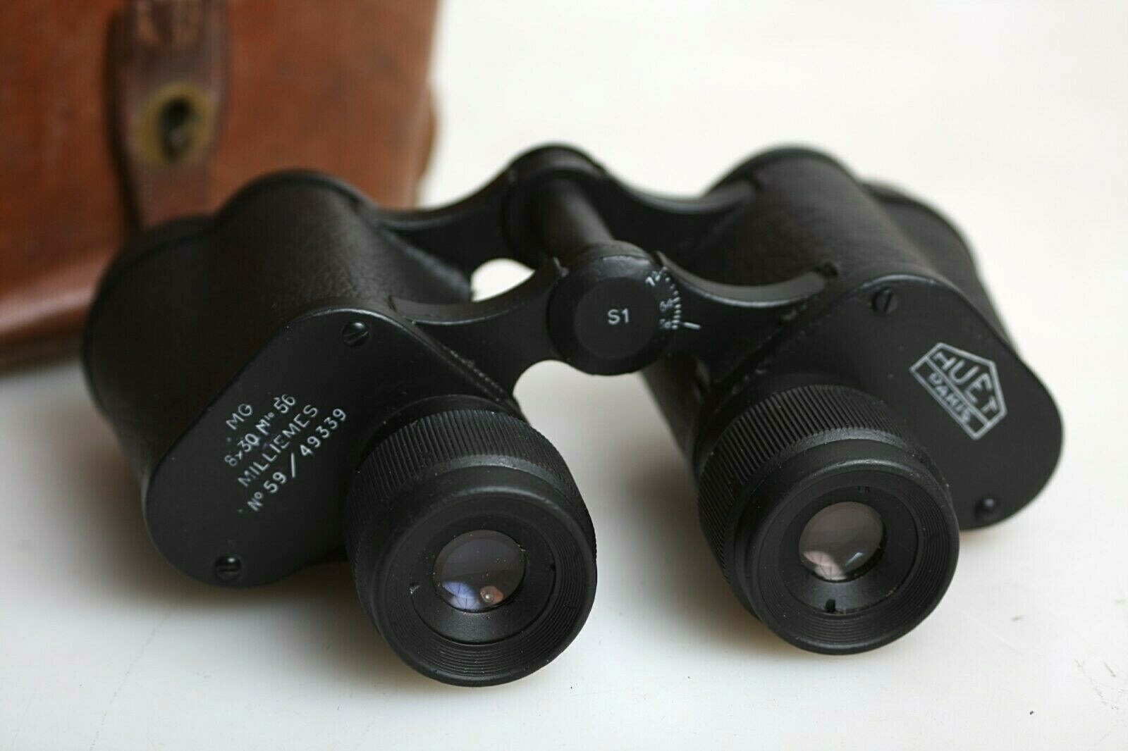 Huet Paris MG 8X30 Binoculars #59 / 49339 with Case | eBay