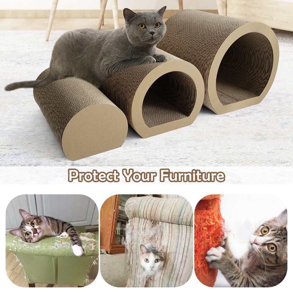 Corrugated Cat Scratcher Cat Tunnel Cat Scratching Board Cardboard