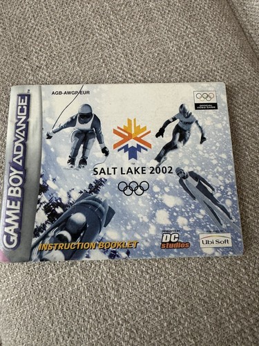 Nintendo Gameboy Game Boy Advance SP Notice Française Jo Salt Lake 2002 ...