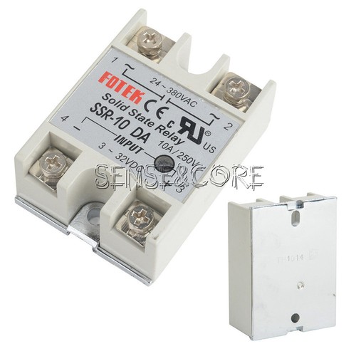 10A SSR-10 DA Solid State Relay Electronic Load Relay for Controllers ...