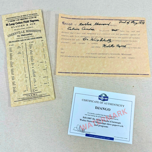 Tarantino's Django Unchained Movie Props Dr. King Shultz Slave ...