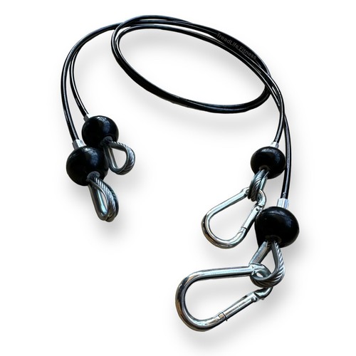 2 x 56" Long Replacement Cables w/ snap clips For Bowflex Ultimate LAT ...