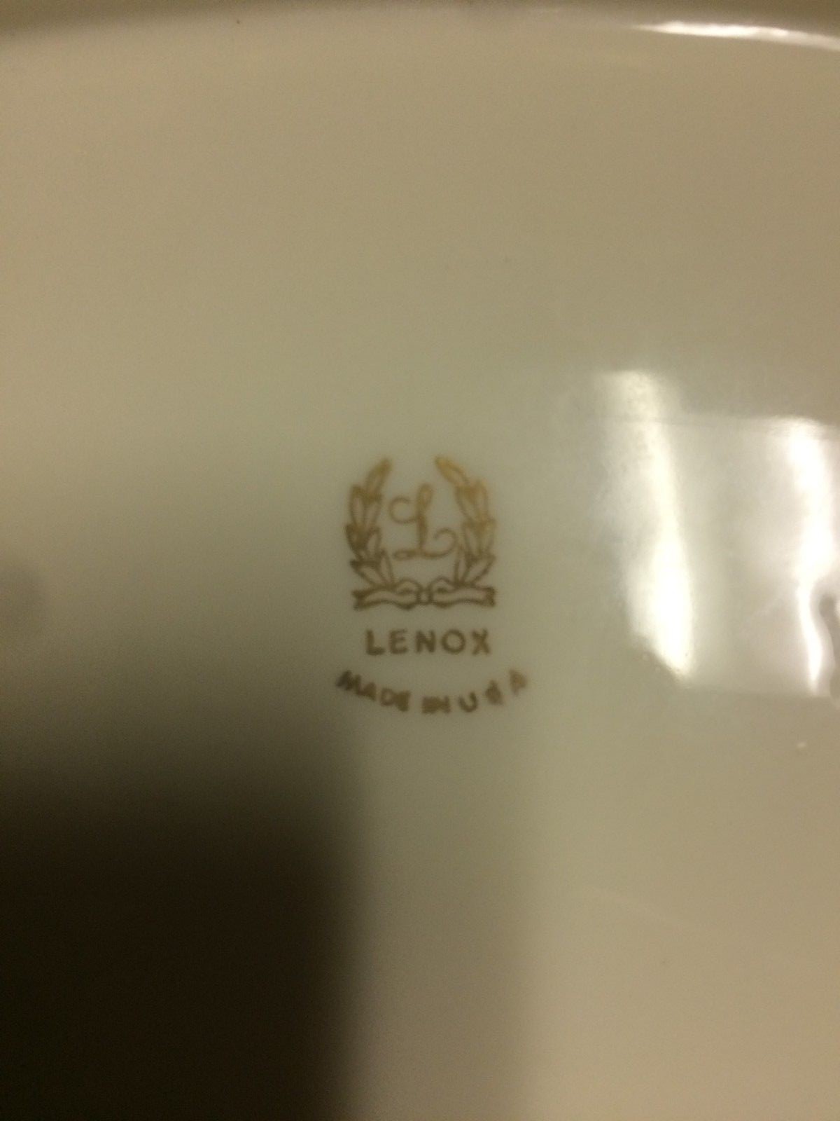 Lenox 13 3/4" basket weave gold trim platter serving dish made in USA ...