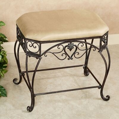 Aldabella Vanity Bench Tuscan Slate - Metal - 20 Inches High | eBay