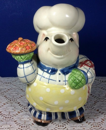 Fitz & Floyd Kitchen Cousins Harvey Hog 40 Ounce Pitcher | eBay