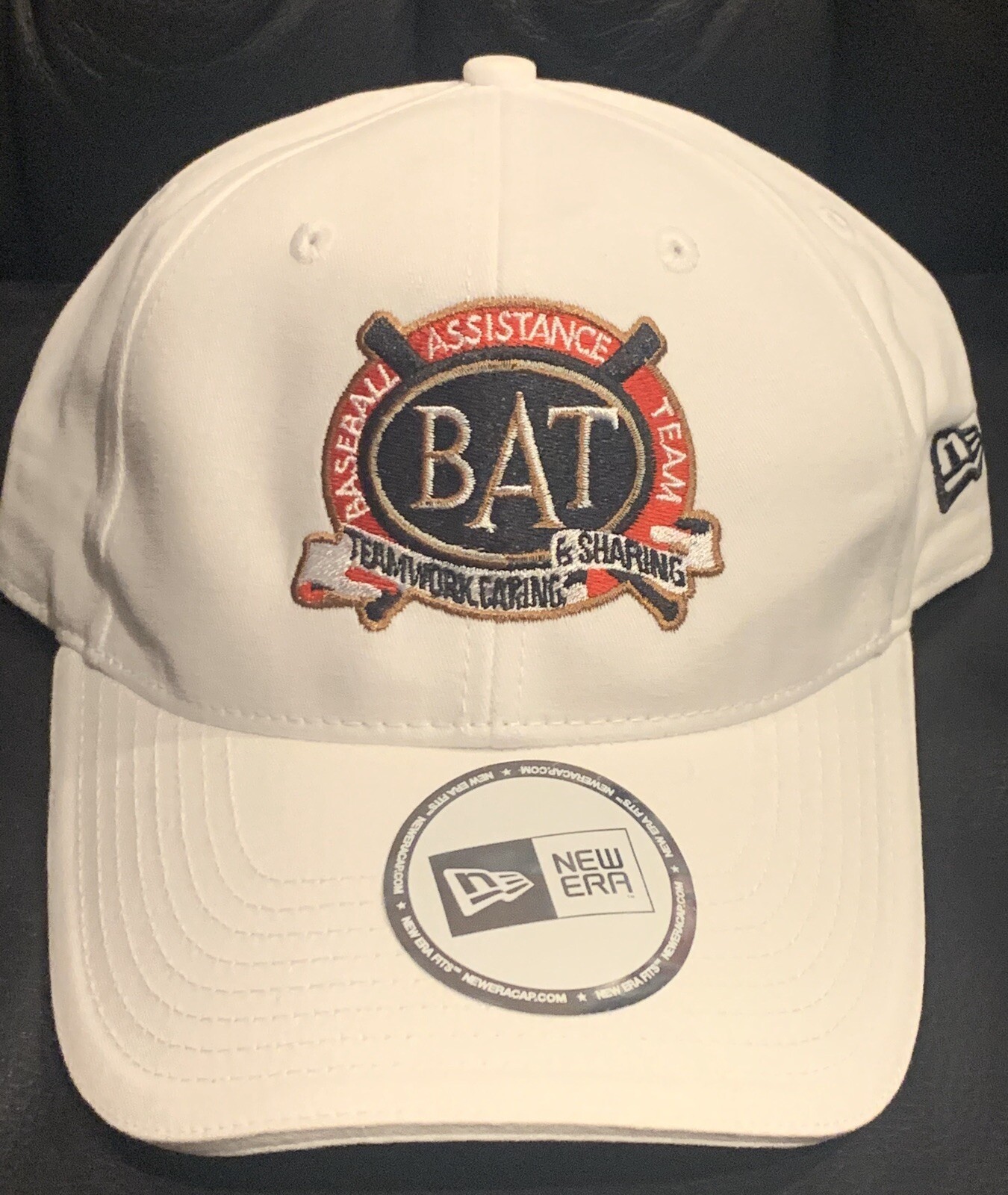 NEW ERA B.A.T BASEBALL ASSISTANCE TEAM HAT-WHITE 40th ANNIV-ADJUSTABLE ...