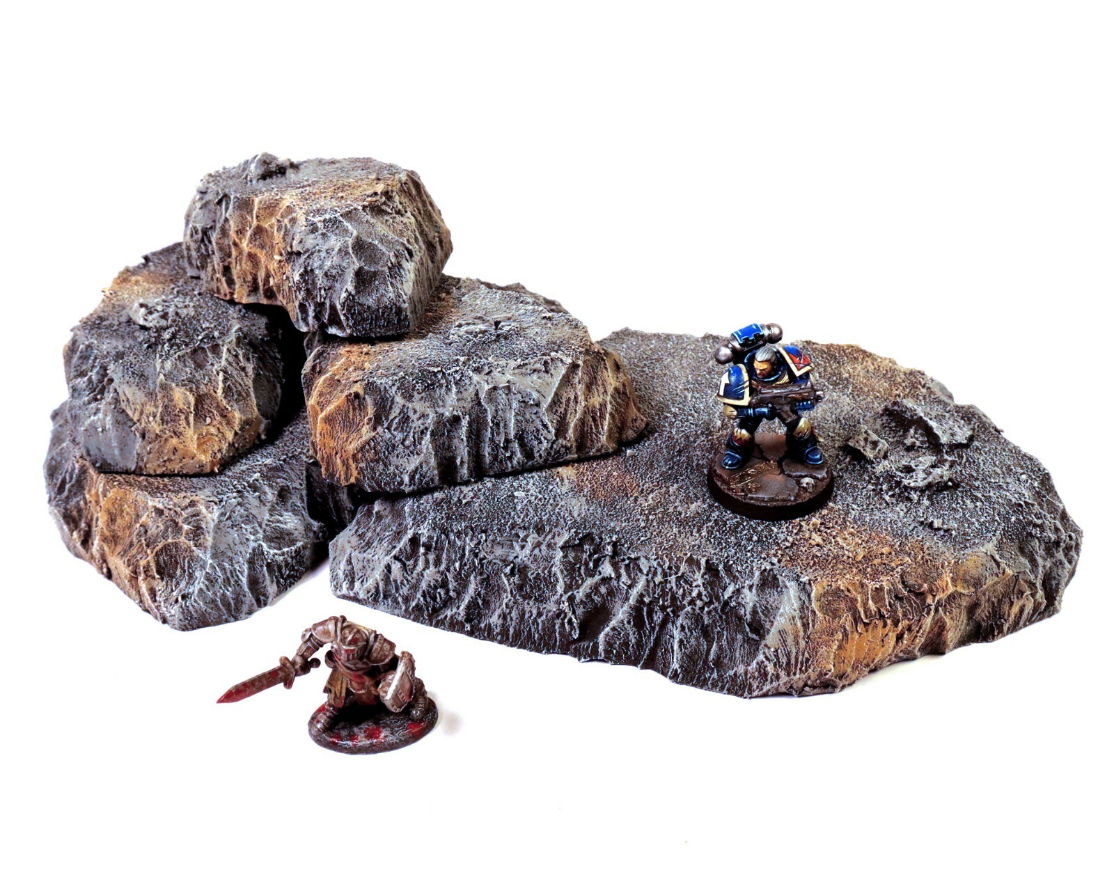Handmade Wargaming Terrain Rocky Modular Hills - TTRPG D&D Warhammer ...