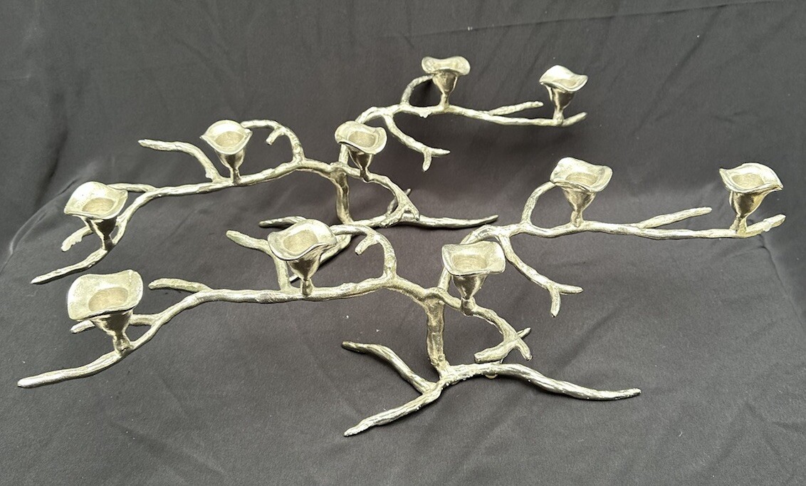 Metal Twig Tree Candle Holder Gold Manzanita Tree Candelabra 2ft By