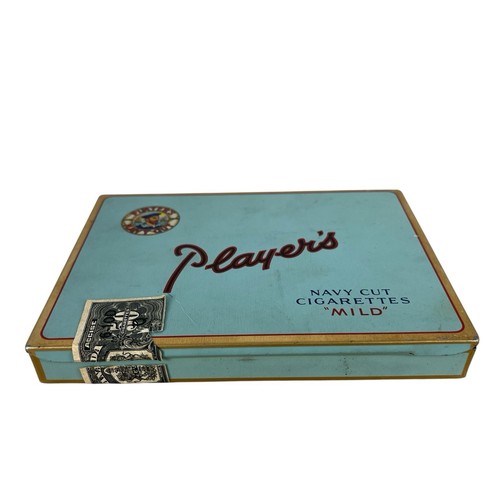Players 50 Count Navy Cut Cigarette Tin Vtg w/ Metal Hinged Case | eBay