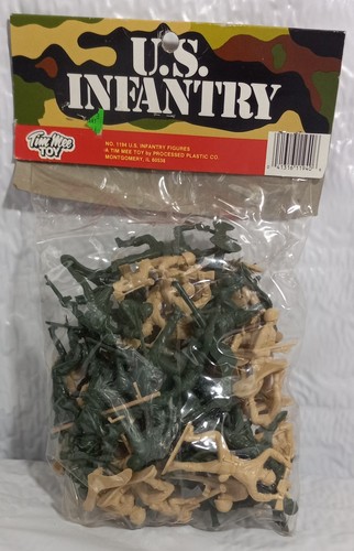 Tim Mee SEALED Army Men Toy Soldier plastic US Infantry figures vtg 51 ...