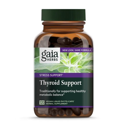 Gaia Herbs Thyroid Support - Made with Ashwagandha Kelp Brown Seaweed ...