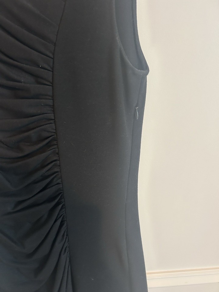 Diane von Furstenberg Little black Dress Midi Sz 8 Stretch LBD Modern ...