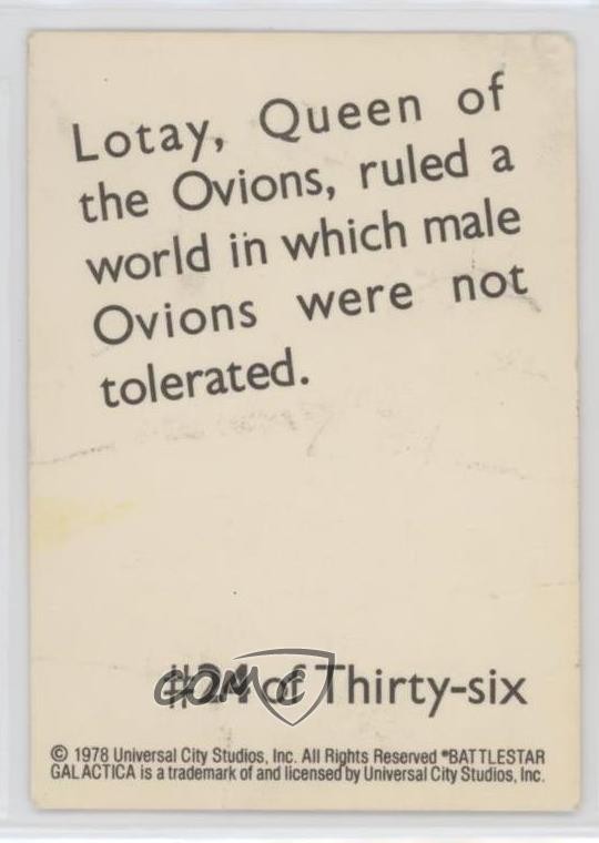 1978 Wonder Bread Battlestar Galactica Lotay Queen of the Ovions #24 ...