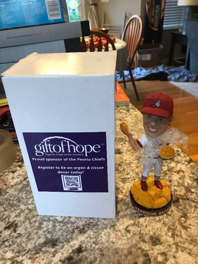 Peoria Chiefs Cardinals Twins Harrison Bader "Tots" Bobblehead/Arm 7/29 ...