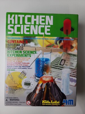 Kidz Labs 4M Kitchen Science Lab Kit Volcano Making, Rocket Launch Fun ...