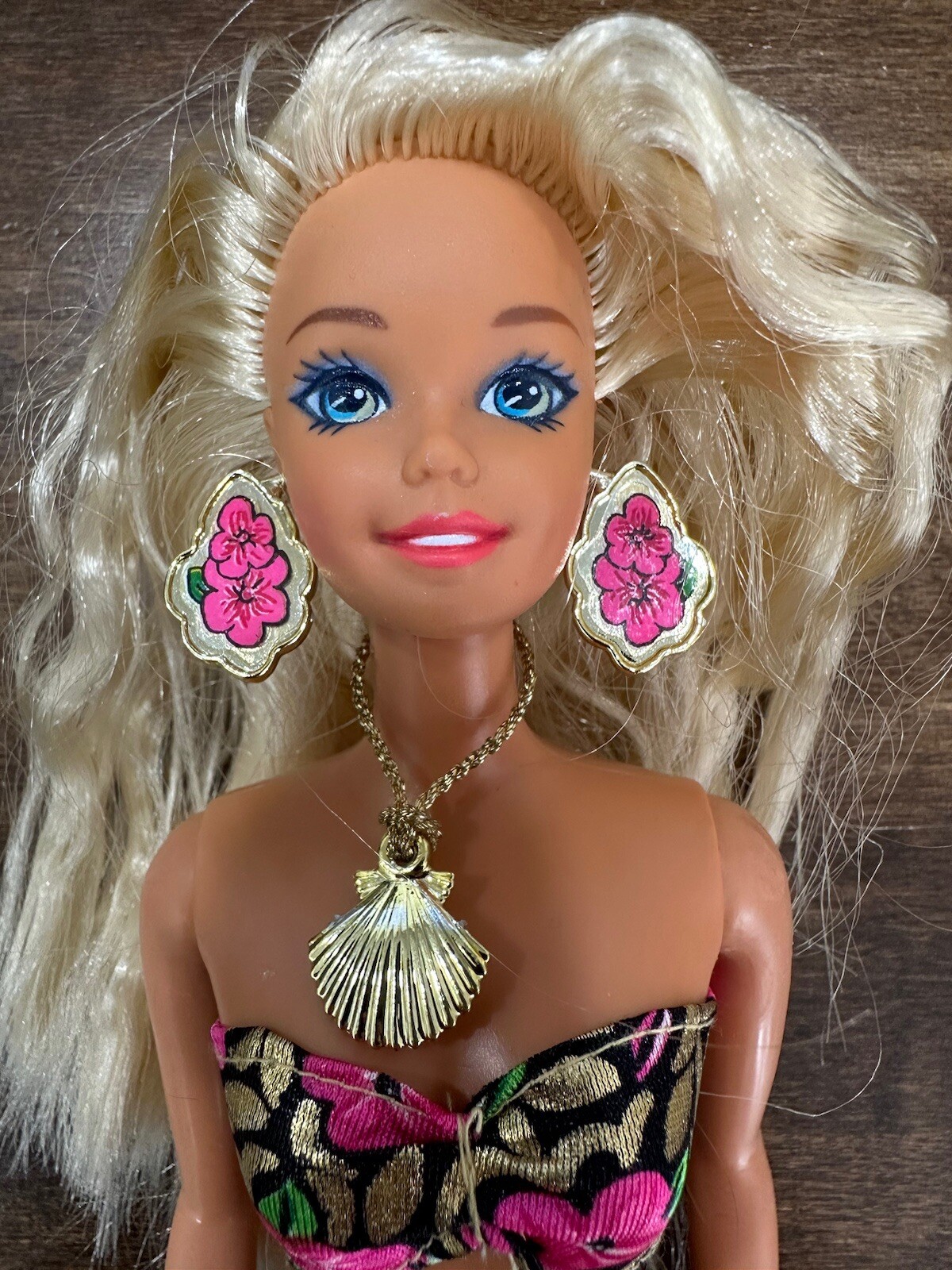 Vintage 1994 Mattel Barbie Tropical Splash Doll Bikini Earrings ...