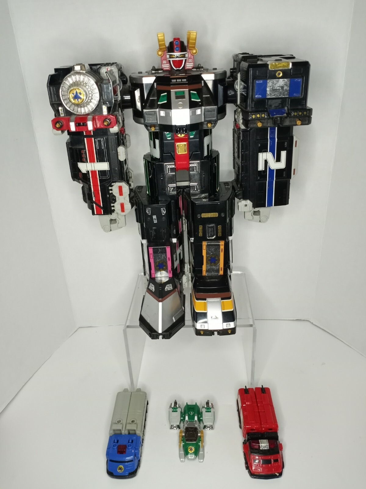 1999 Bandai Deluxe Super Train Megazord Power Rangers Lightspeed Rescue ...