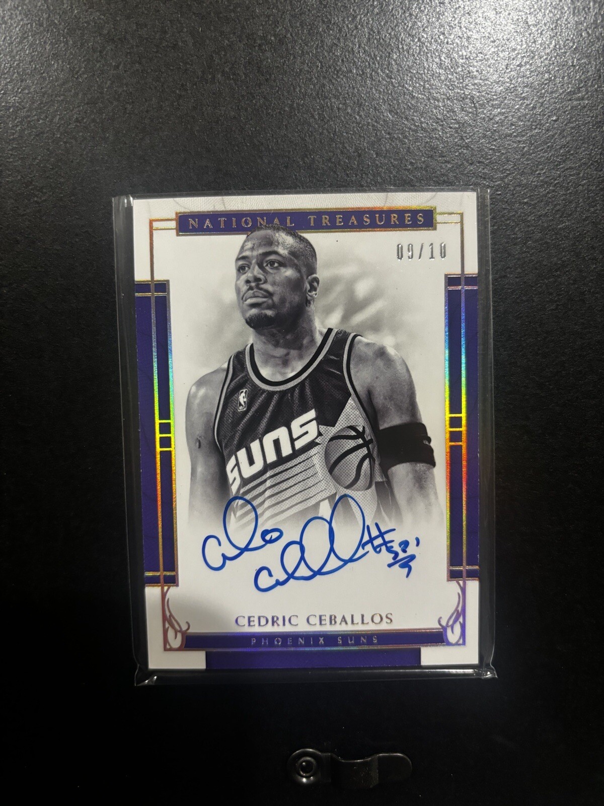 cedric ceballos auto #9/10 National Treasure Panini 2016-17 Mint On ...