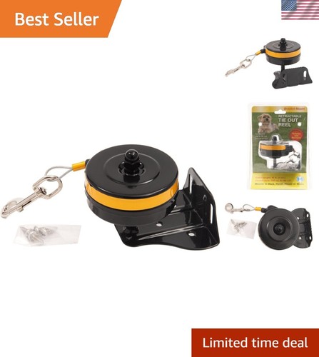 Bracket Mount and Stake Retractable Leash Tie Outs for Dogs Bracket ...