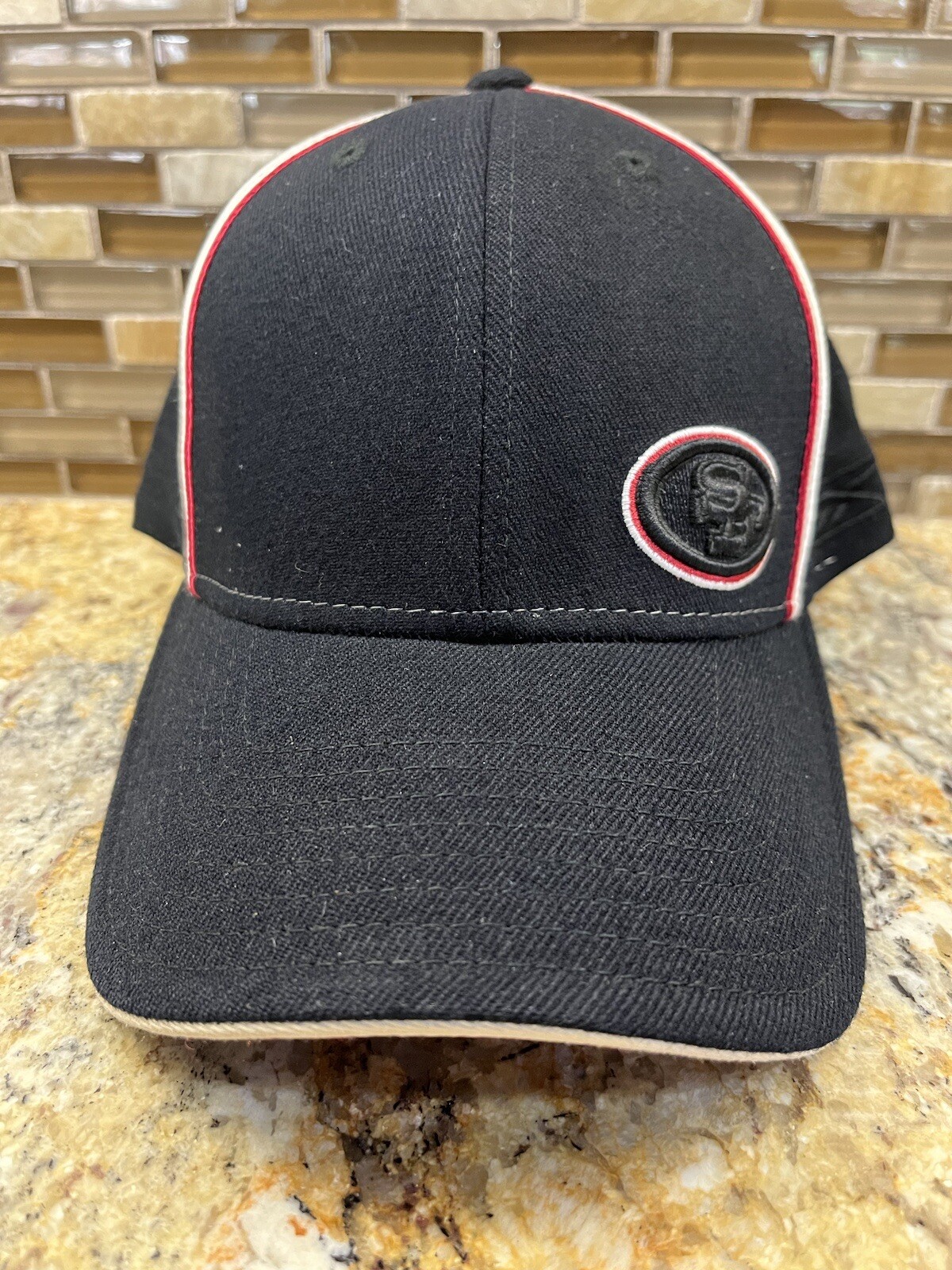 RARE VINTAGE Blacked Out San Francisco 49ers OSFA Hat Cap NFL Football ...