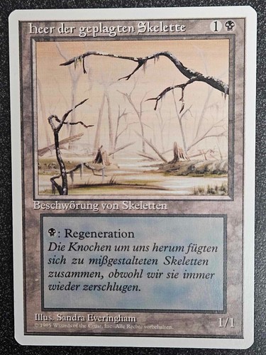 MTG Drudge Skeletons / Swamp Misprint Fourth Edition FWB NM-LP - Free ...