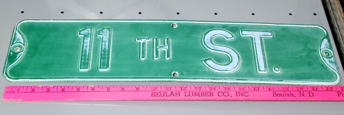 11th Street Sign - Town Unknown - Original Sign | eBay