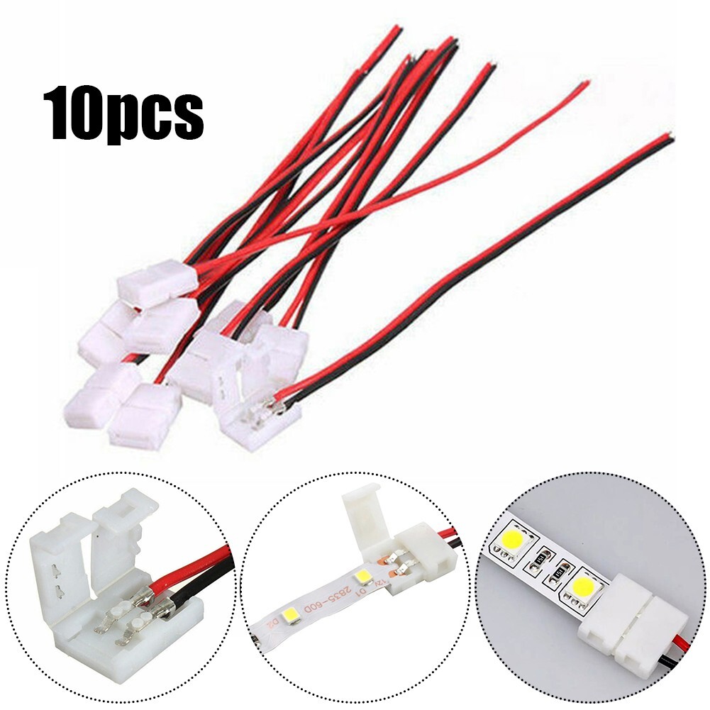 Connector LED Strip Parts Pcb 10mm Replacement 10pcs Single Smd 5050 ...