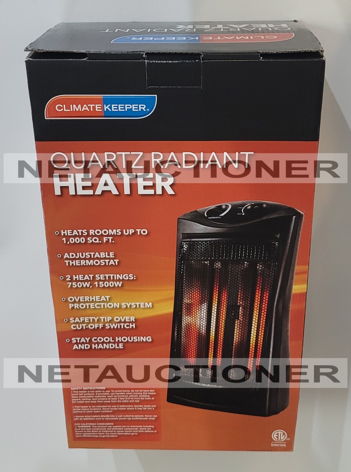 New Climate Keeper 1500 Watt Wide Area Coverage Quartz Radiant Tower ...