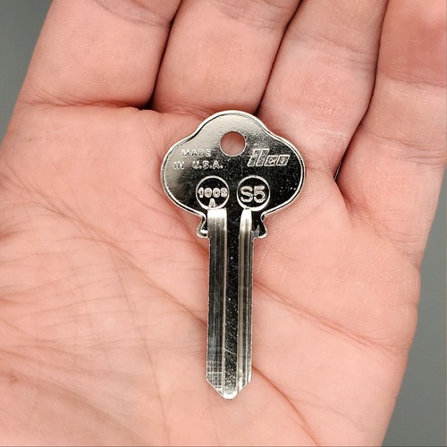 10x Ilco 1009A / S2 Key Blanks Sargent 6265R R Keyway Nickel Plated 6 ...