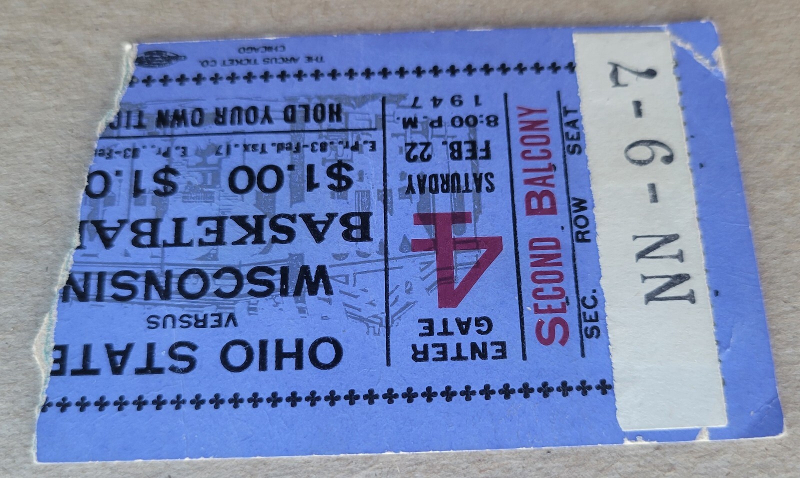 Ohio State Buckeyes vs Wisconsin Badgers Basketball Ticket Stub ...