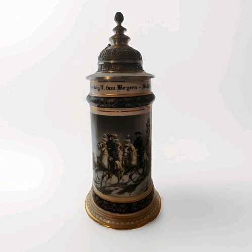 König Ludwig beer mug by Kühr with tin lid/mini mug/collectible | eBay
