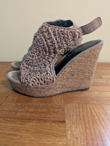 Elizabeth and James E-Halo Macrame Sandals Cream Ankle Booties Size 6 B ...