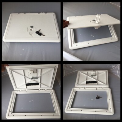 ABS White Loft Trap Door Hinged Drop Down Hatch Access Panels Attic | eBay