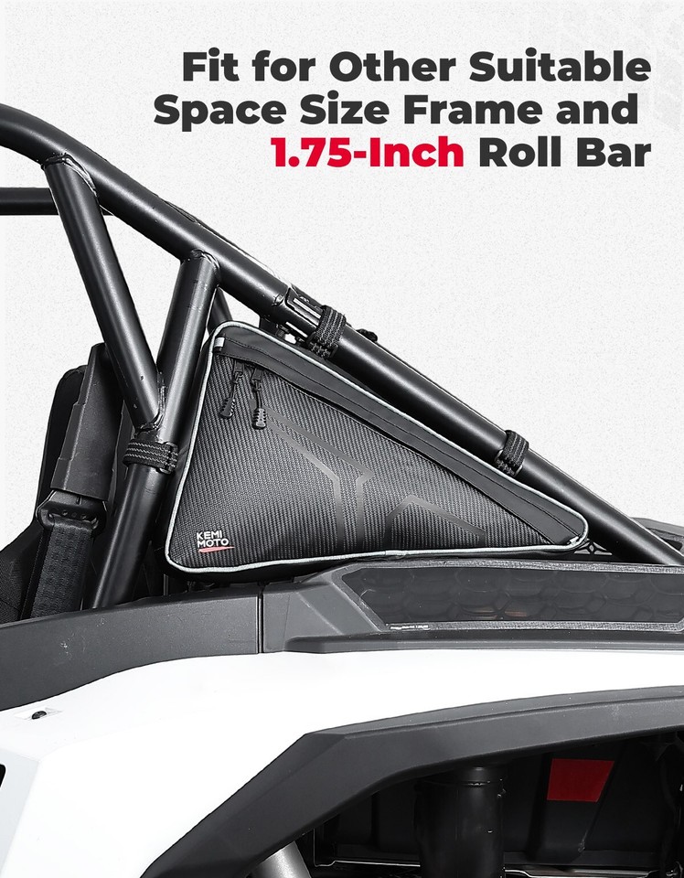 Triangle Storage Bags Rear Anti-Roll Bags For 2024+ Polaris RZR XP 1000 ...