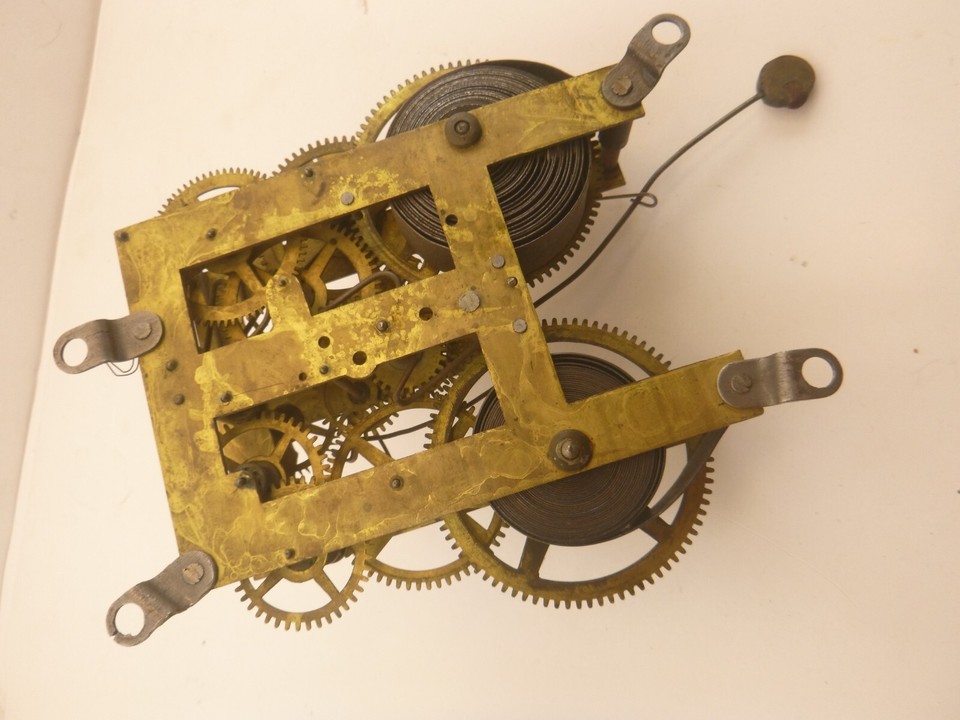 Antique Ingraham 8 Day Kitchen Wall Clock Movement w/ Gong Untested | eBay