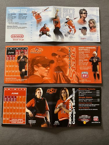 CSF Lot 3 Dif OKLAHOMA STATE ST Softball Schedule Cowgirls College 2003 ...
