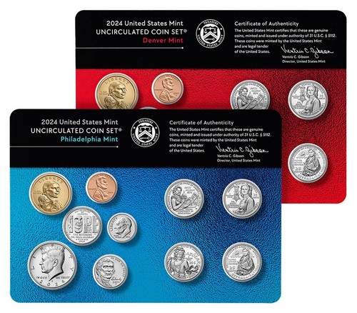 2024 US Uncirculated Mint set Philadelphia and Denver Mint 20 coins | eBay
