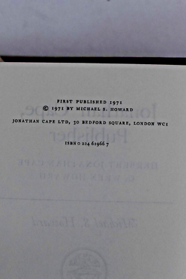 Publisher Jonathan Cape