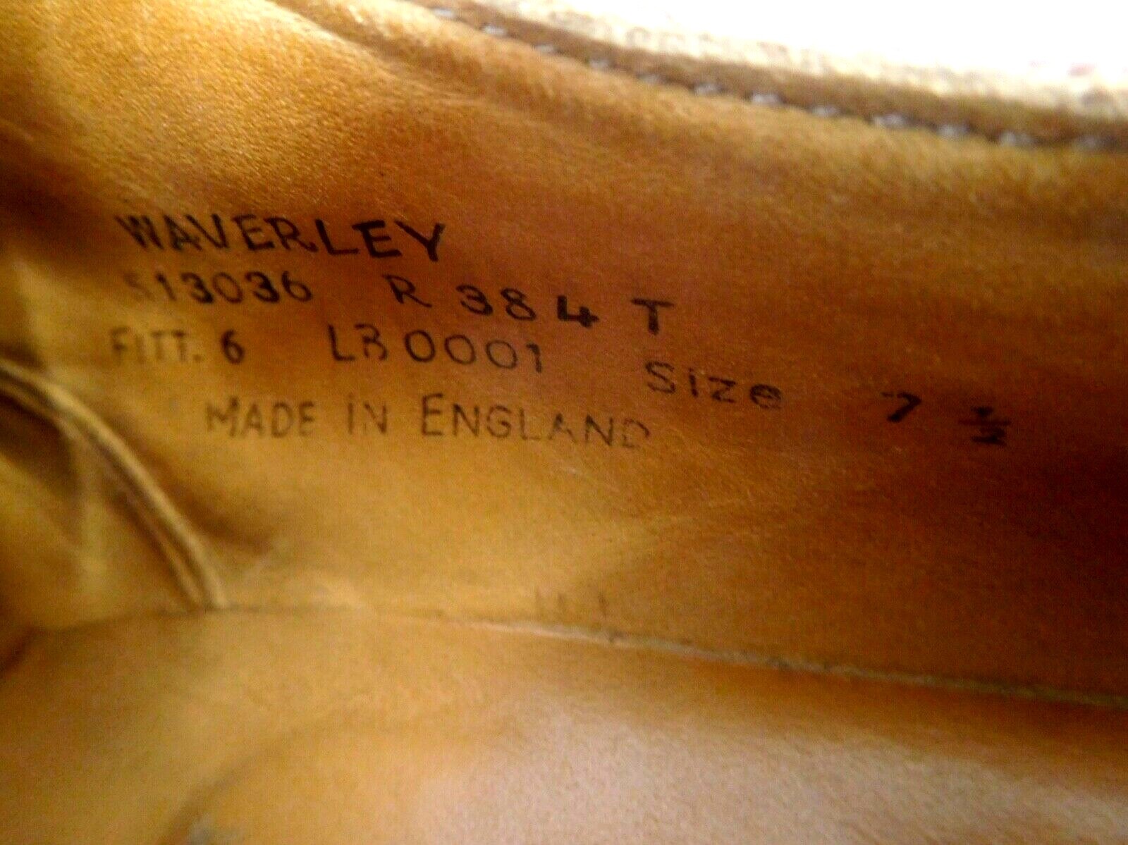 WM LOAKE & SONS MENS BRITISH DRESS DERBY SHOES WAVERLEY BROWN LEATHER ...