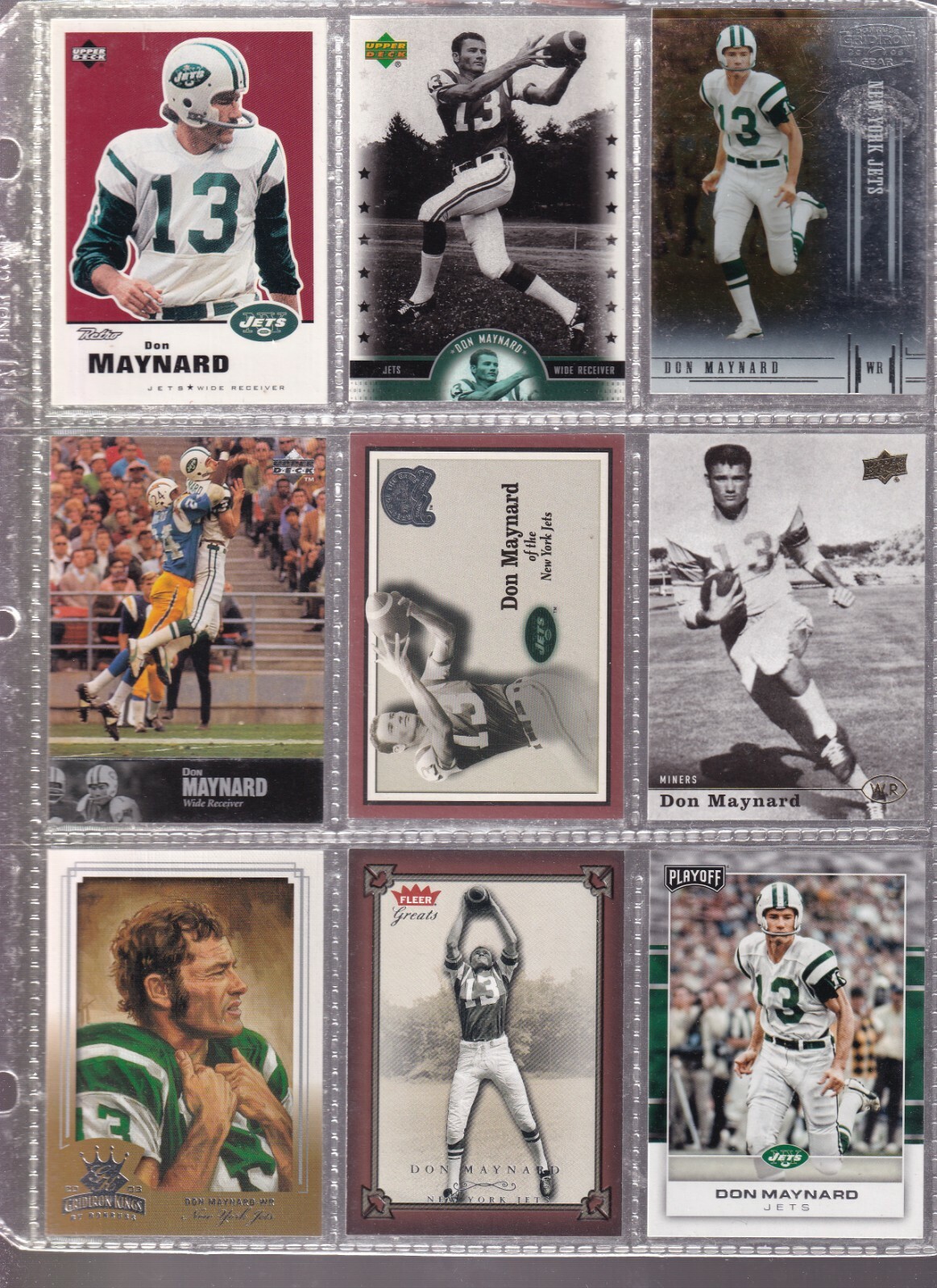 Don Maynard Collectors Lot of 15 NFL Football Legends Cards | eBay