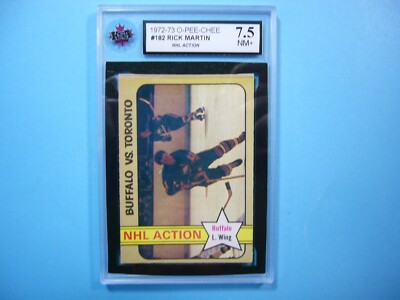 1972/73 O-PEE-CHEE NHL HOCKEY CARD #182 RICK MARTIN IA KSA 7.5 NM+ ...