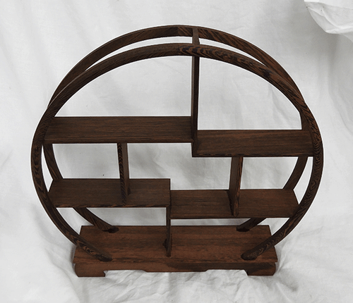 Traditional Chinese Wooden Moon Design Display Stand for Netsuke ...