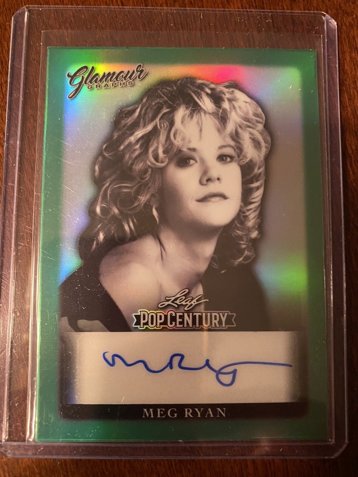2022 Leaf pop century Meg Ryan Green Refractor 4/6 Auto. Rare Auto ...