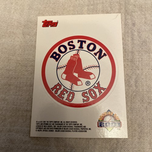 Boston Red Sox Baseball Sticker Topps Opening Day 2001 | eBay