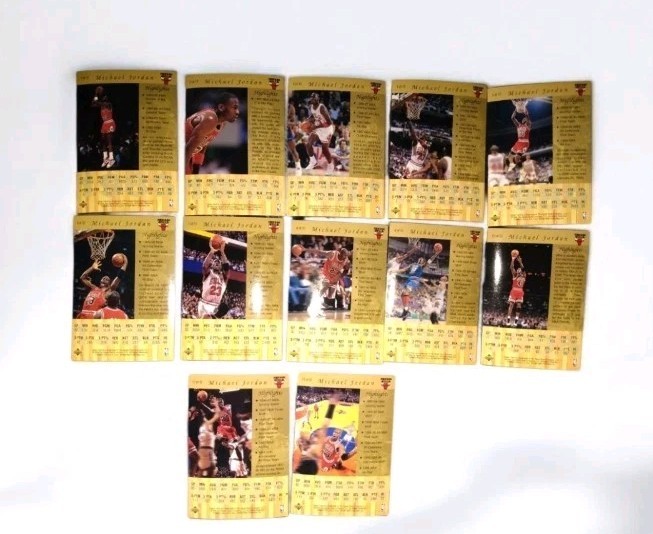 🔥1998 Upper Deck Michael Jordan Gold Jumbo Gatorade 12 Card Set | eBay