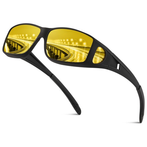 Night Vision Glasses for Men - Drive Bright Anti-glare Polarized Night ...