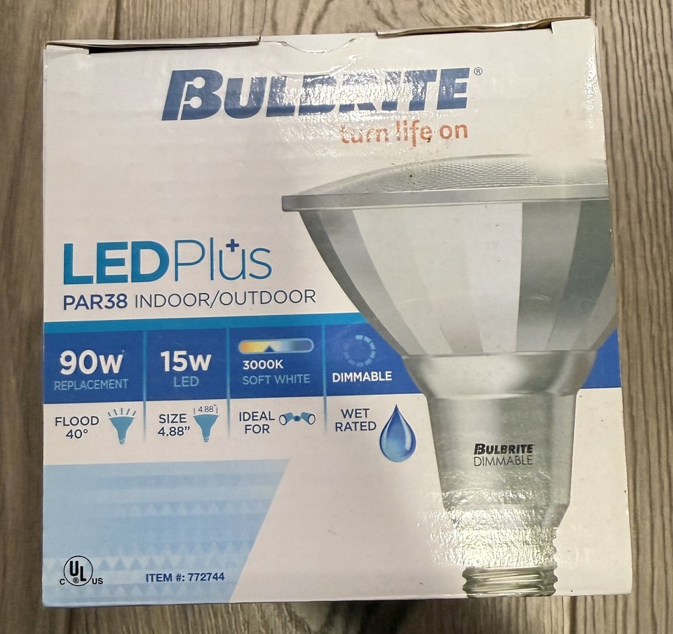 BULBRITE LED PLUS Light Bulb 15W WARM WHITE DIMMABLE PAR38 | eBay